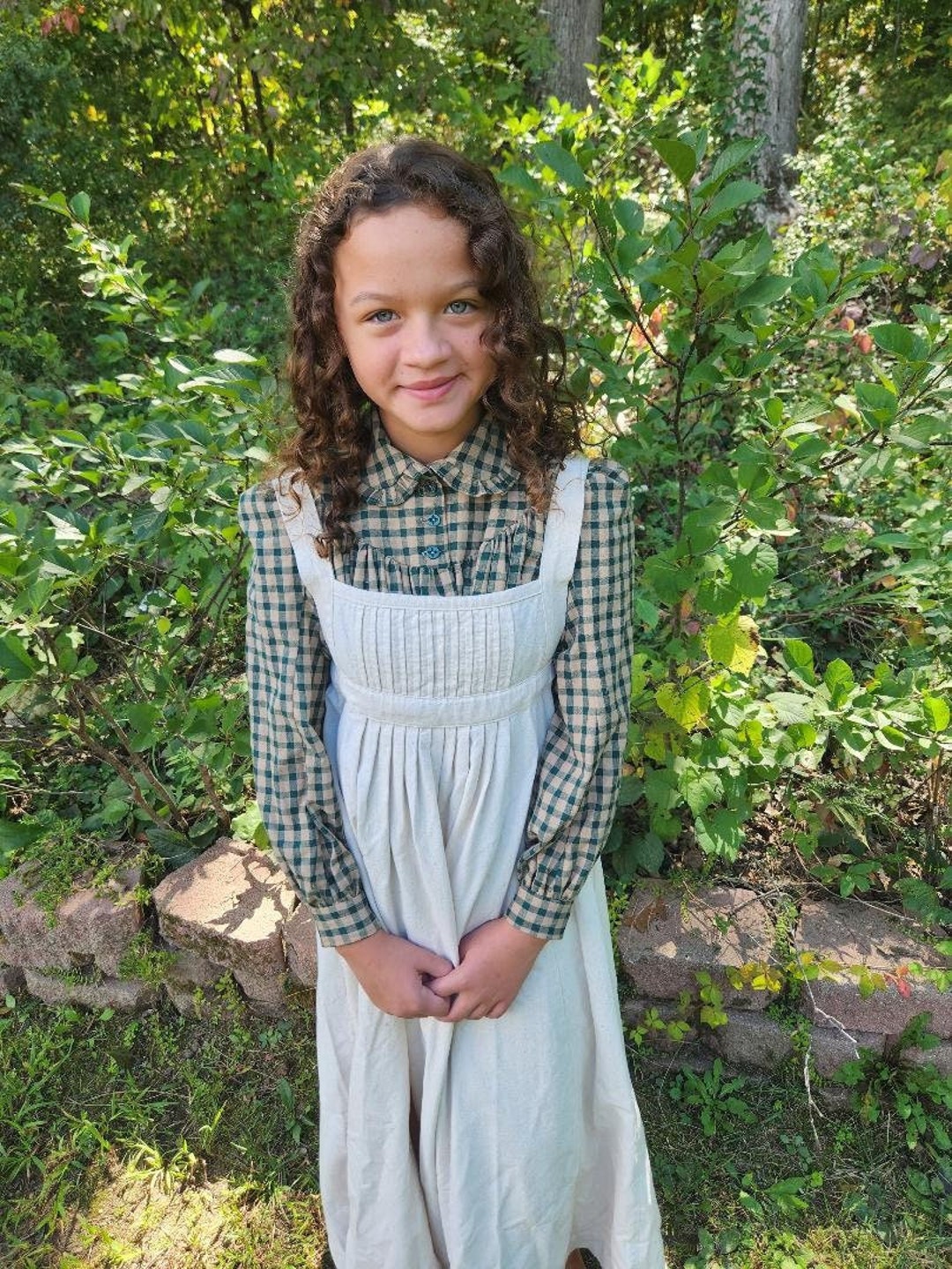 Girl's Prairie Costume Dress and Pinafore Size 10 - Etsy