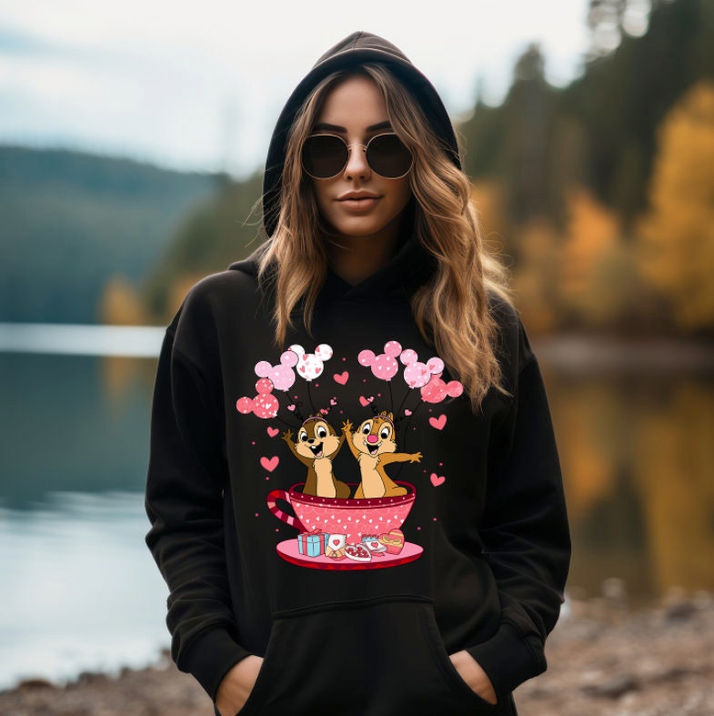 Chip And Dale Valentines Day Shirt And Sweatshirt Valentine T Couples Matching Shirt