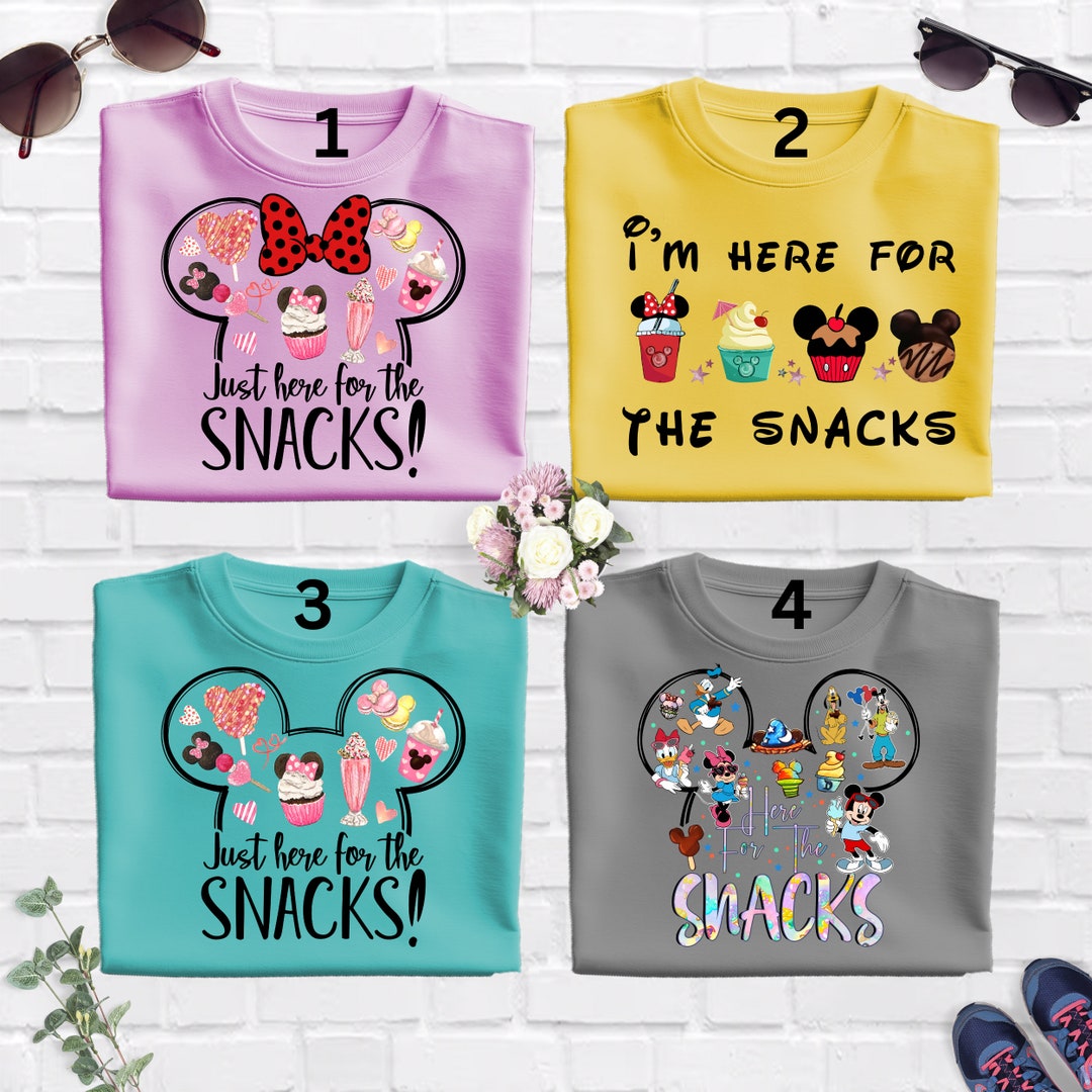 Disney Snacks Shirt, Disney Family Trip Shirt, Here for the Snacks ...