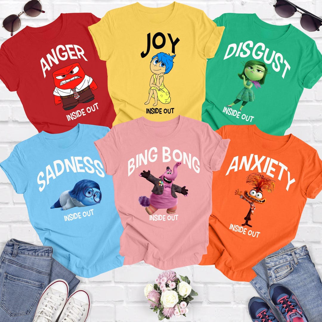 Inside Out Characters Shirts, Inside Out 2 Shirt, Inside Out Group ...