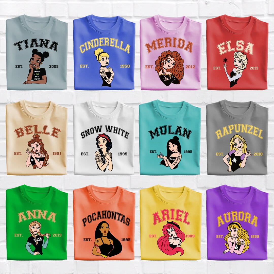 Disney Punk Princess Shirt, Disney Girls Trip, Princess Shirt, Disney ...