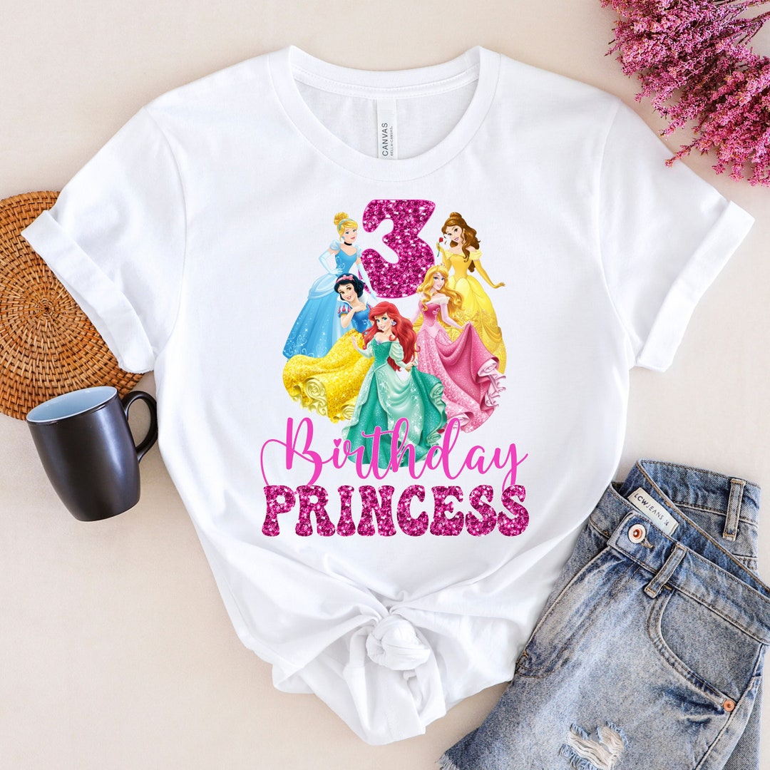 Princess Birthday Shirts, Disney Princess Shirt, Princess Group Matching, Disneyland Trip Shirt ...