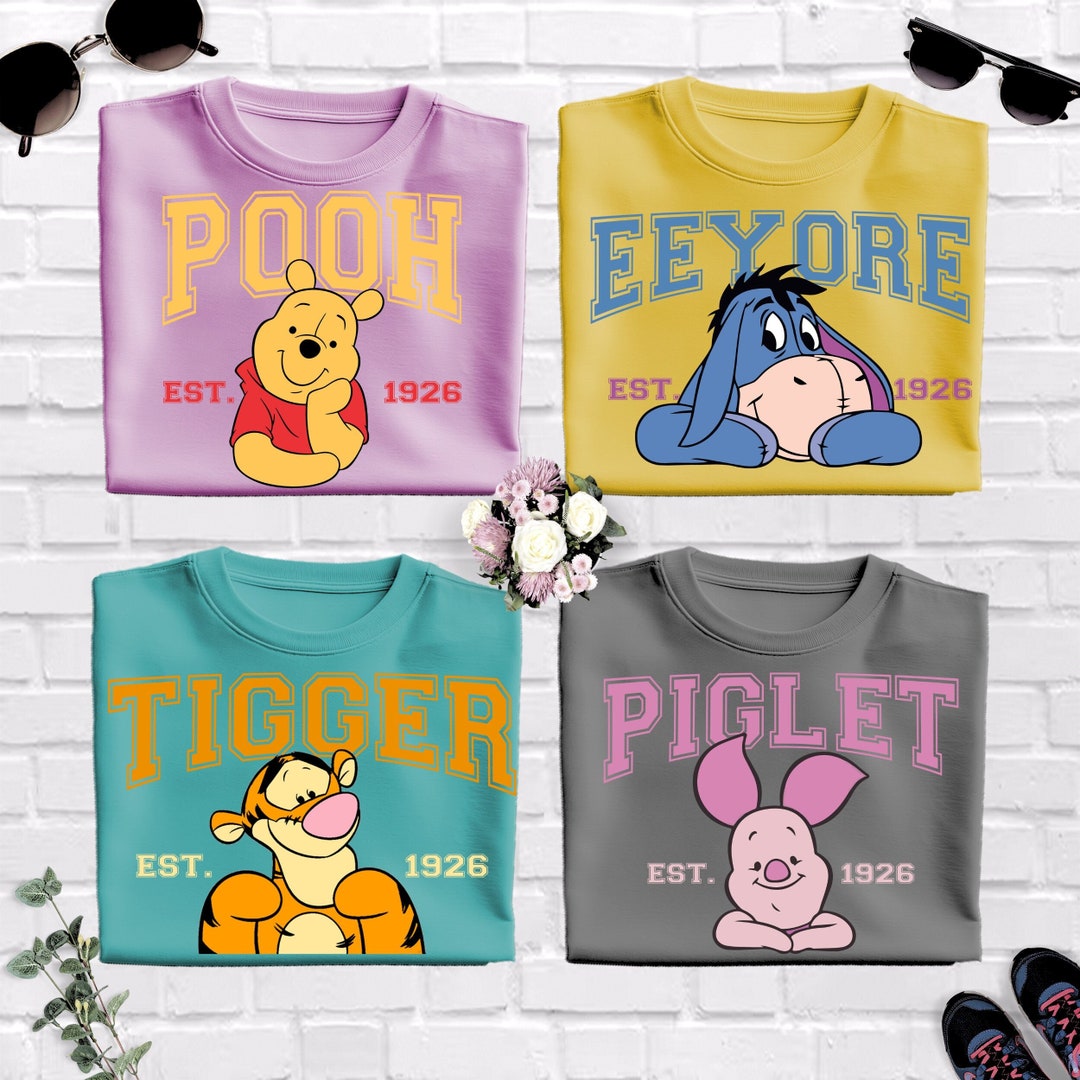 Winnie the Pooh Varsity Shirt, Tigger, Piglet, Eeeyore, Pooh ...