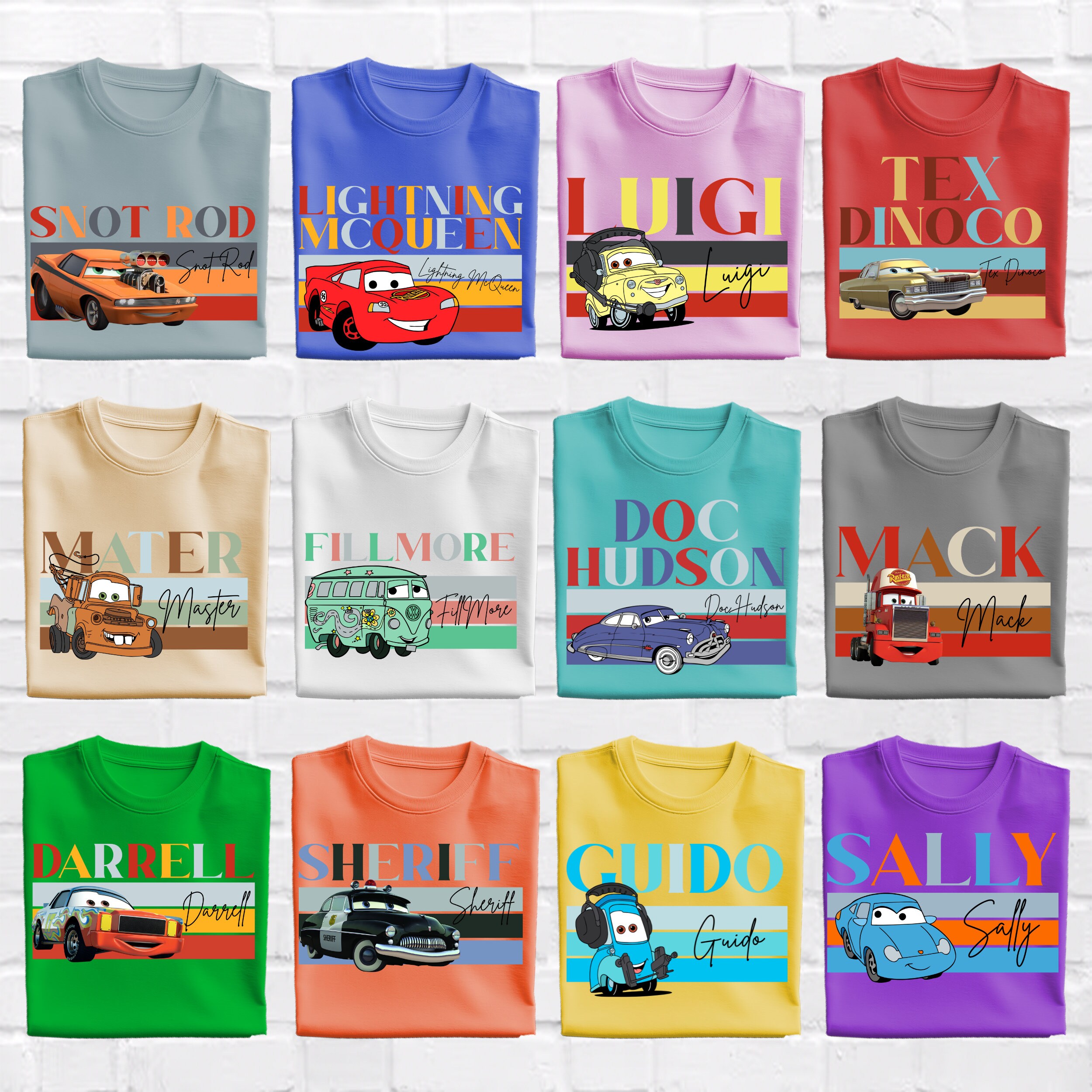 Disney Cars Movie Shirt, Cars Signature Shirt,lightning Mcqueen Shirt ...