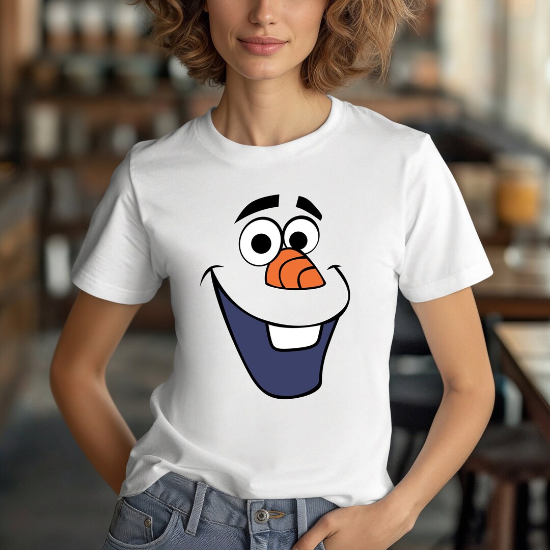 Frozen Olaf Snowman Face Shirt, Disney Vacation Shirt, Olaf Face Emoji ...