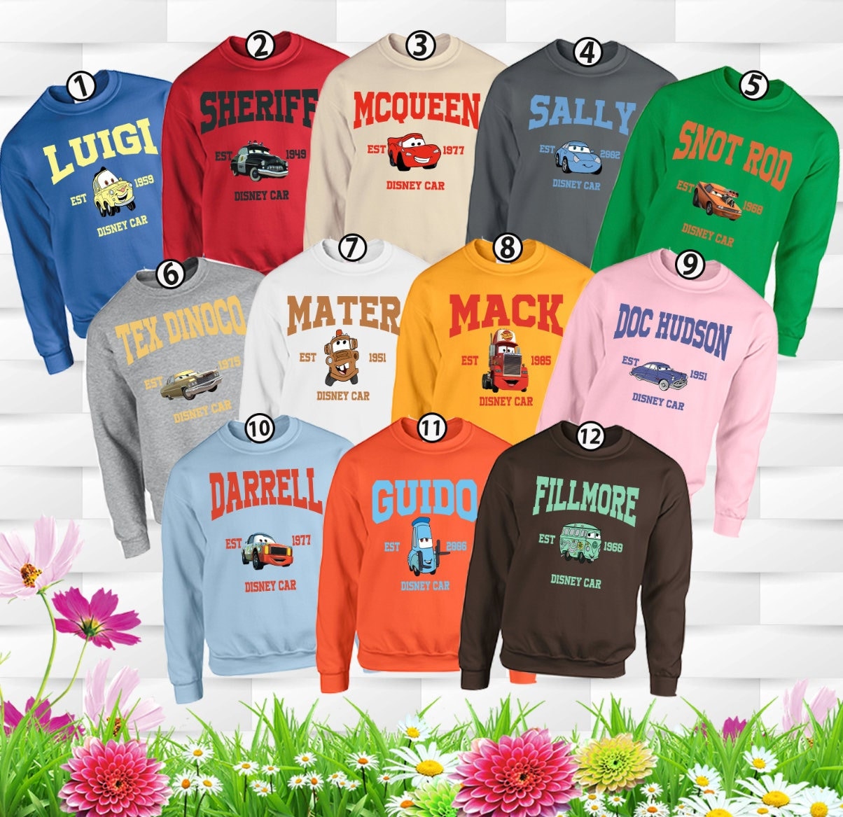 Disney Cars Movie Sweatshirt & Hoodies, Disney Family Trip Hoodie ...