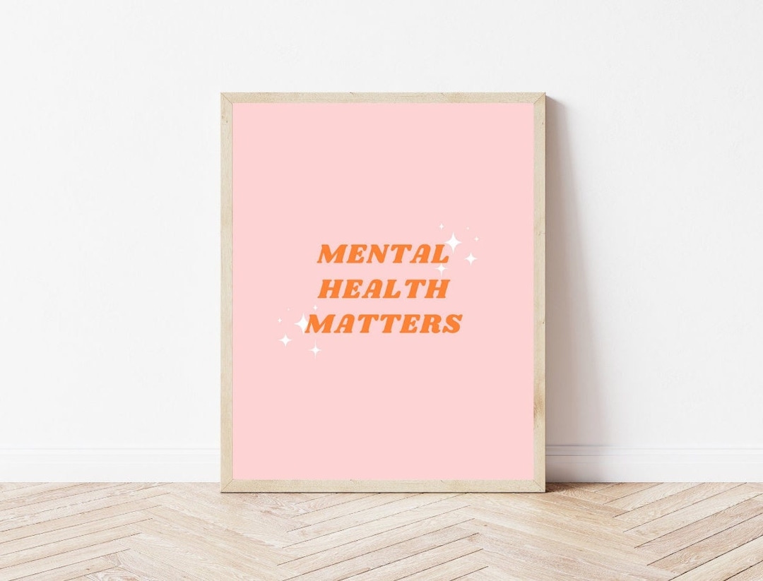 Mental Health Matters, Digital Download Print, Poster Print, Retro Wall ...