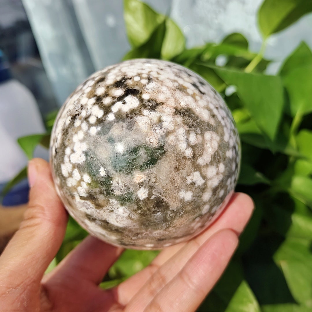83MM Natural Ocean Jasper Ball,quartz Sphere,mineral Samples,reiki Heal ...