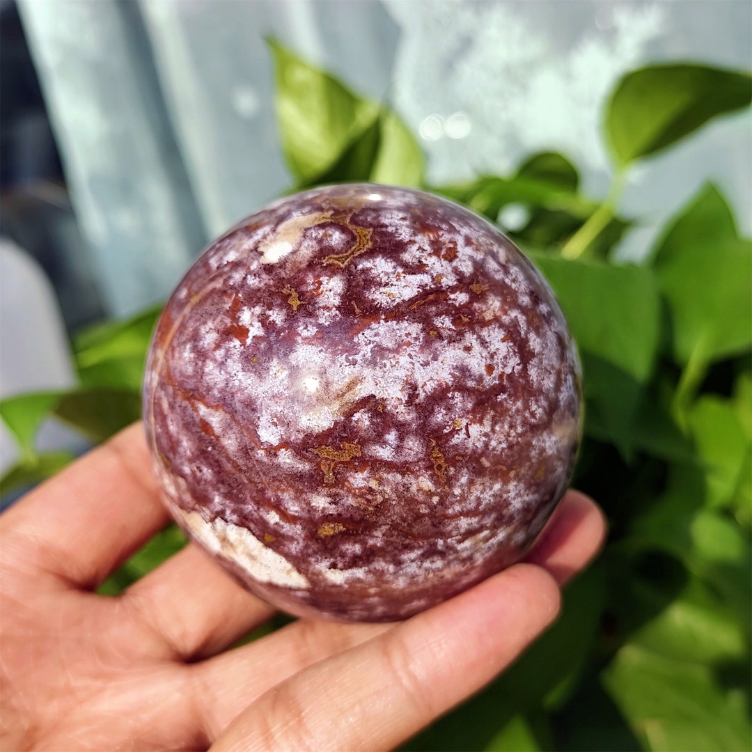 70MM Natural Ocean Jasper Ball,quartz Sphere,mineral Samples,reiki Heal ...