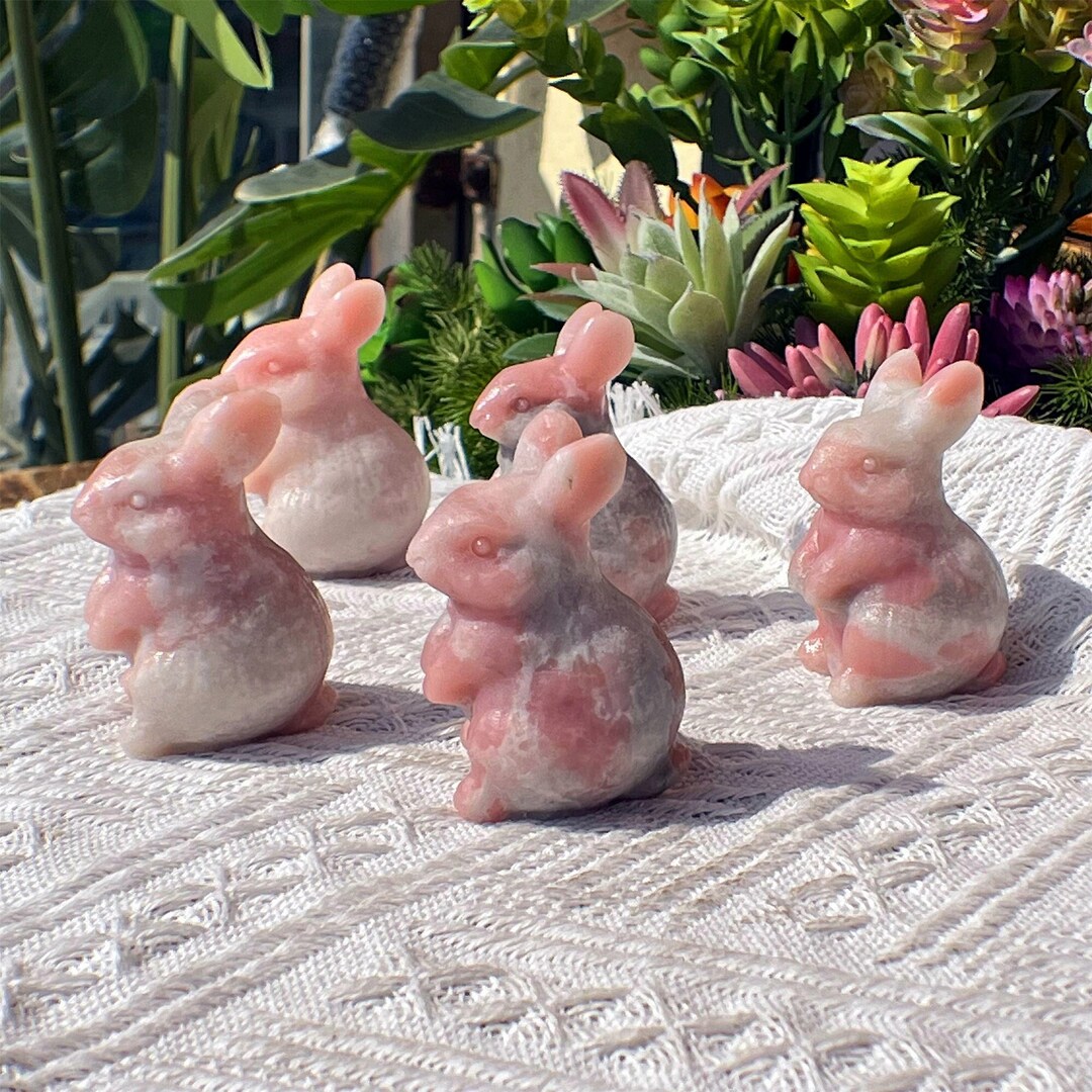 Pink Opal Rabbit,crystal Rabbit,crystal Animal,home Decoration,mineral ...