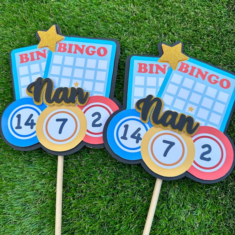 Bingo Personalised Cake Topper Party Decoration - Etsy