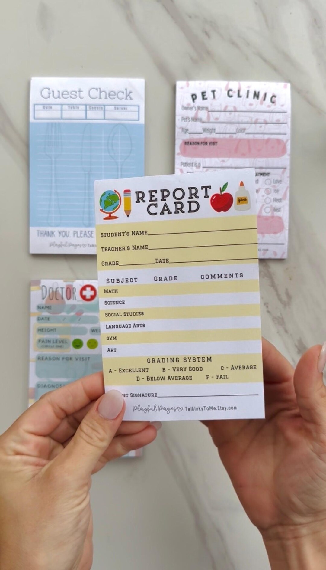Playful Pages | Imaginative Notepads for Kids – Doctor, Pet Clinic ...