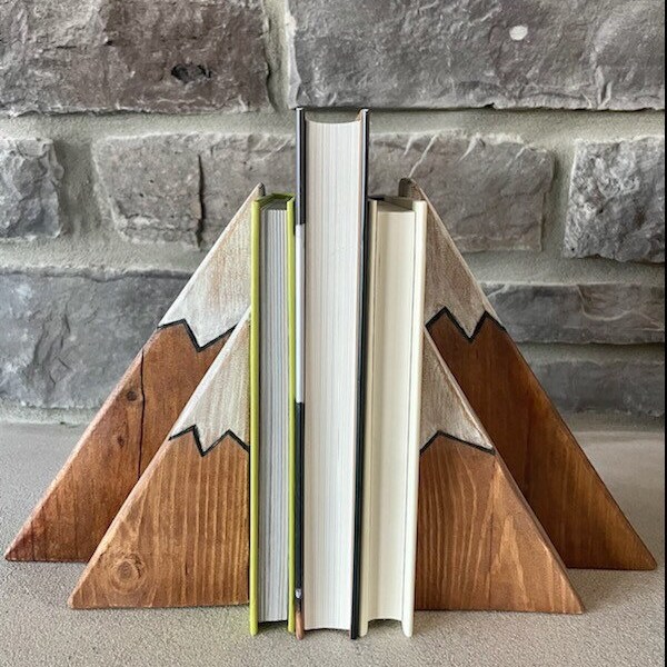 Mountain Bookends - Etsy