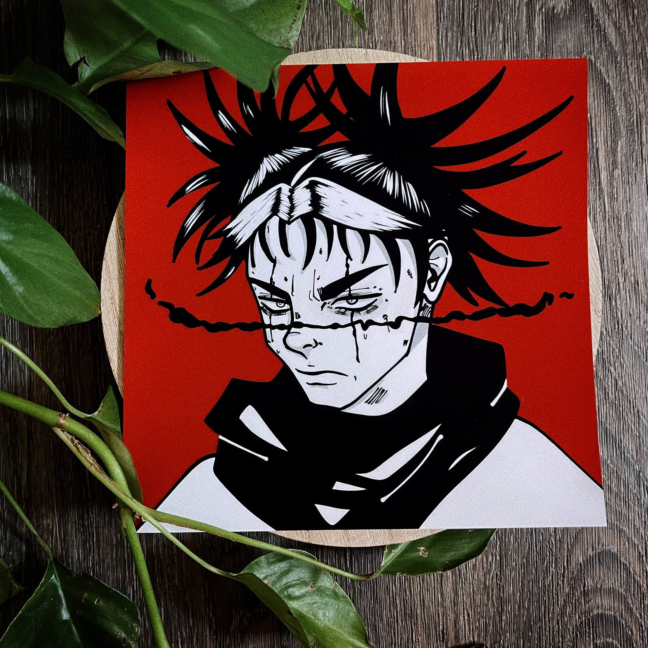 Flowing Red Scale Print - Etsy