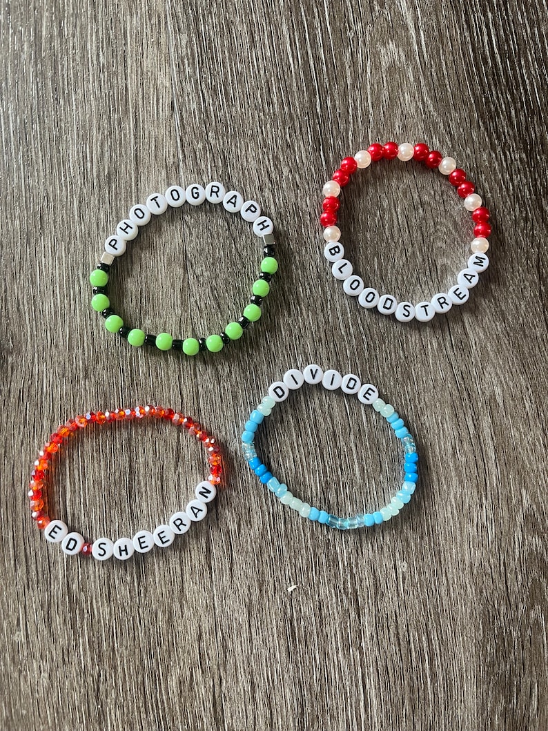 Ed Sheeran Bracelet Pack | Friendship Bracelets for Trading at Concerts ...