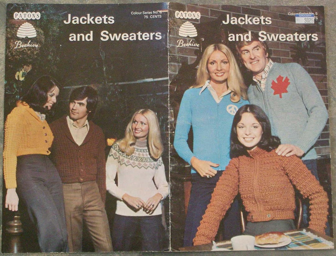Patons Beehive Vintage Knitting/crochet Pattern Booklet #5 Jackets and ...