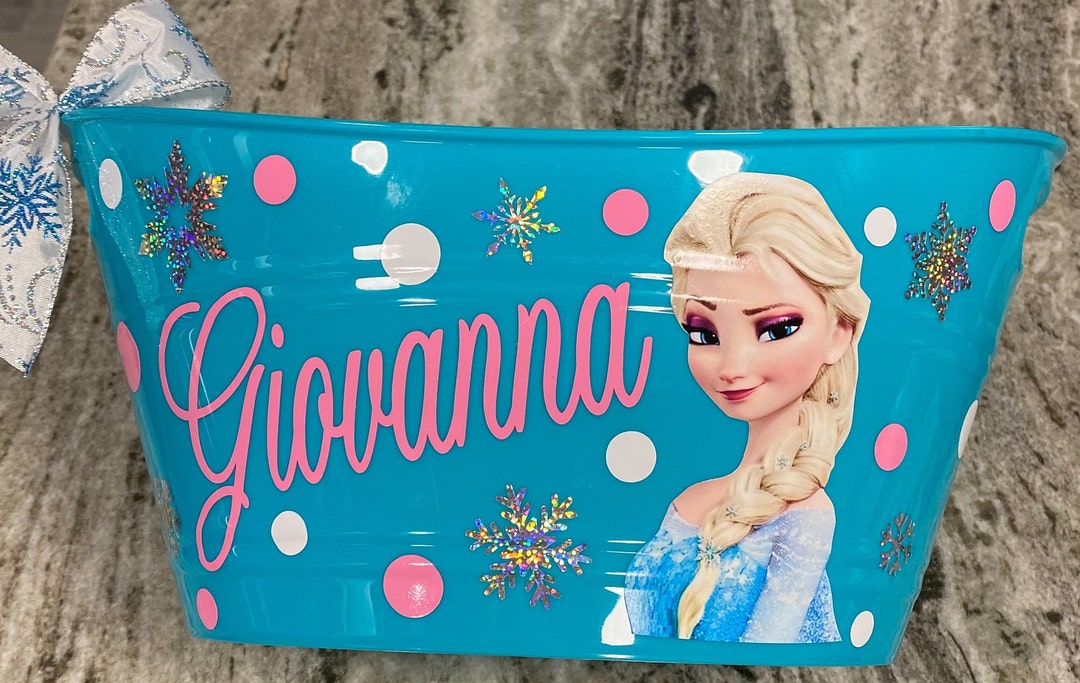 Personalized Princess Basket Elsa Easter Basket Medium Oval - Etsy