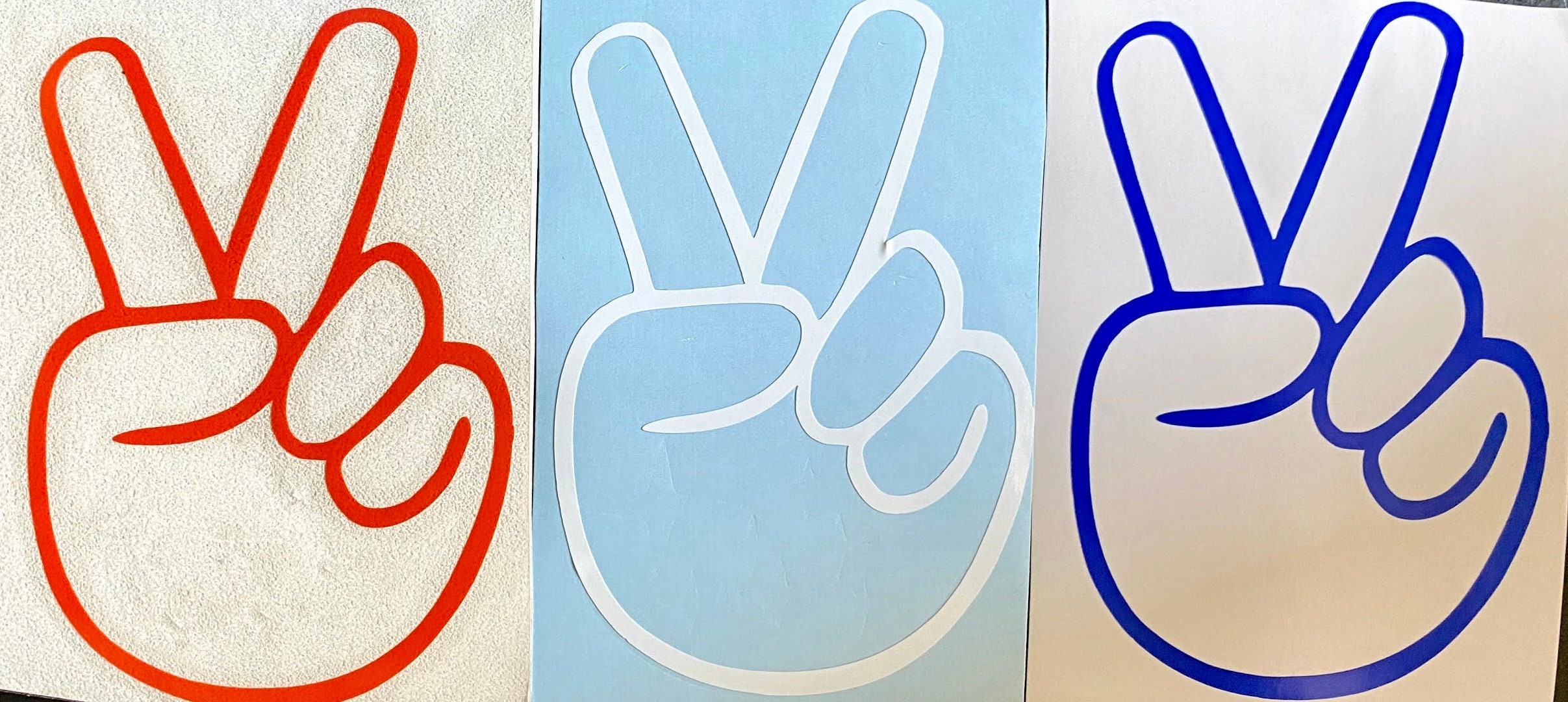 Peace Hand Wave Decal - Etsy