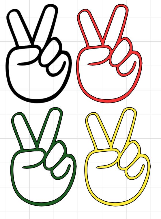 Peace Hand Wave Decal - Etsy