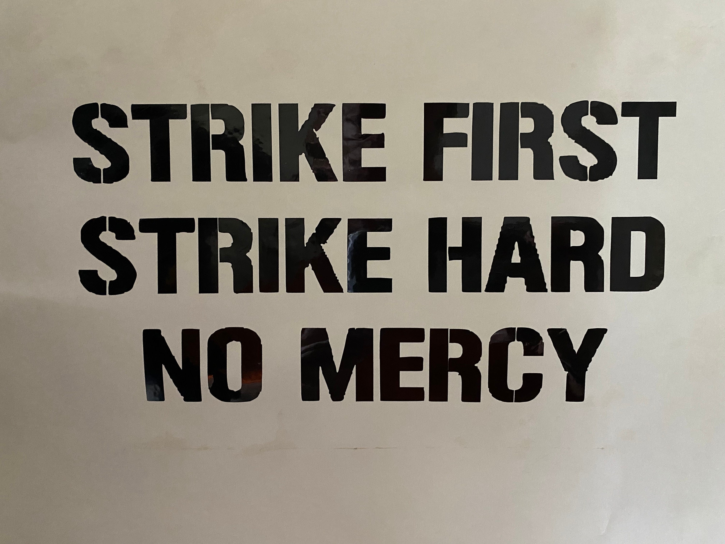 Strike First Strike Hard No Mercy..cobra Kai Decal - Etsy