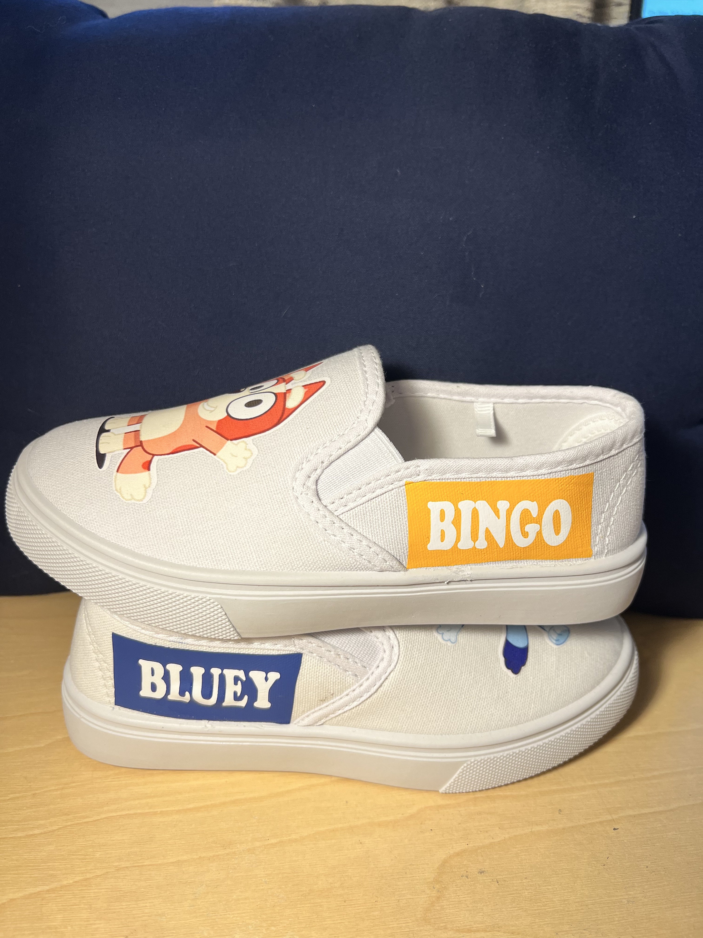 Clearance Custom Bluey and Bingo Size 2/3 Kids Shoes - Etsy