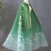 Retro Green Gradient Flowers Cloak Cosplay Vintage Chiffon - Etsy