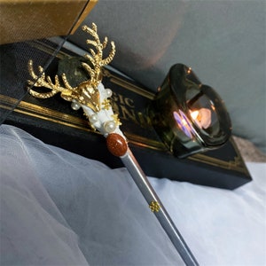 Elk Forest Wand, Nature Wood Wand, Fantasy Wand, Halloween Cosplay Wand ...