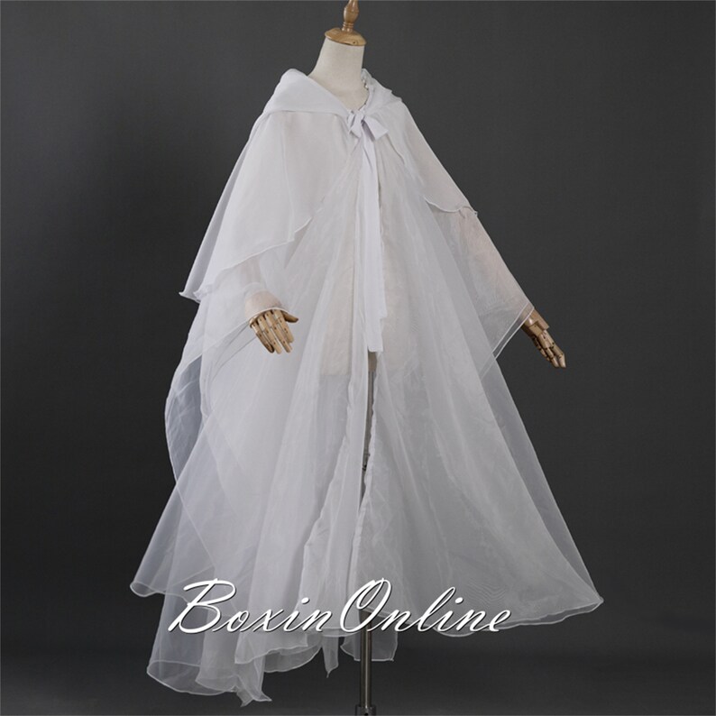 2023 White Adult Hooded Cape Thin Halloween Cloak Long - Etsy