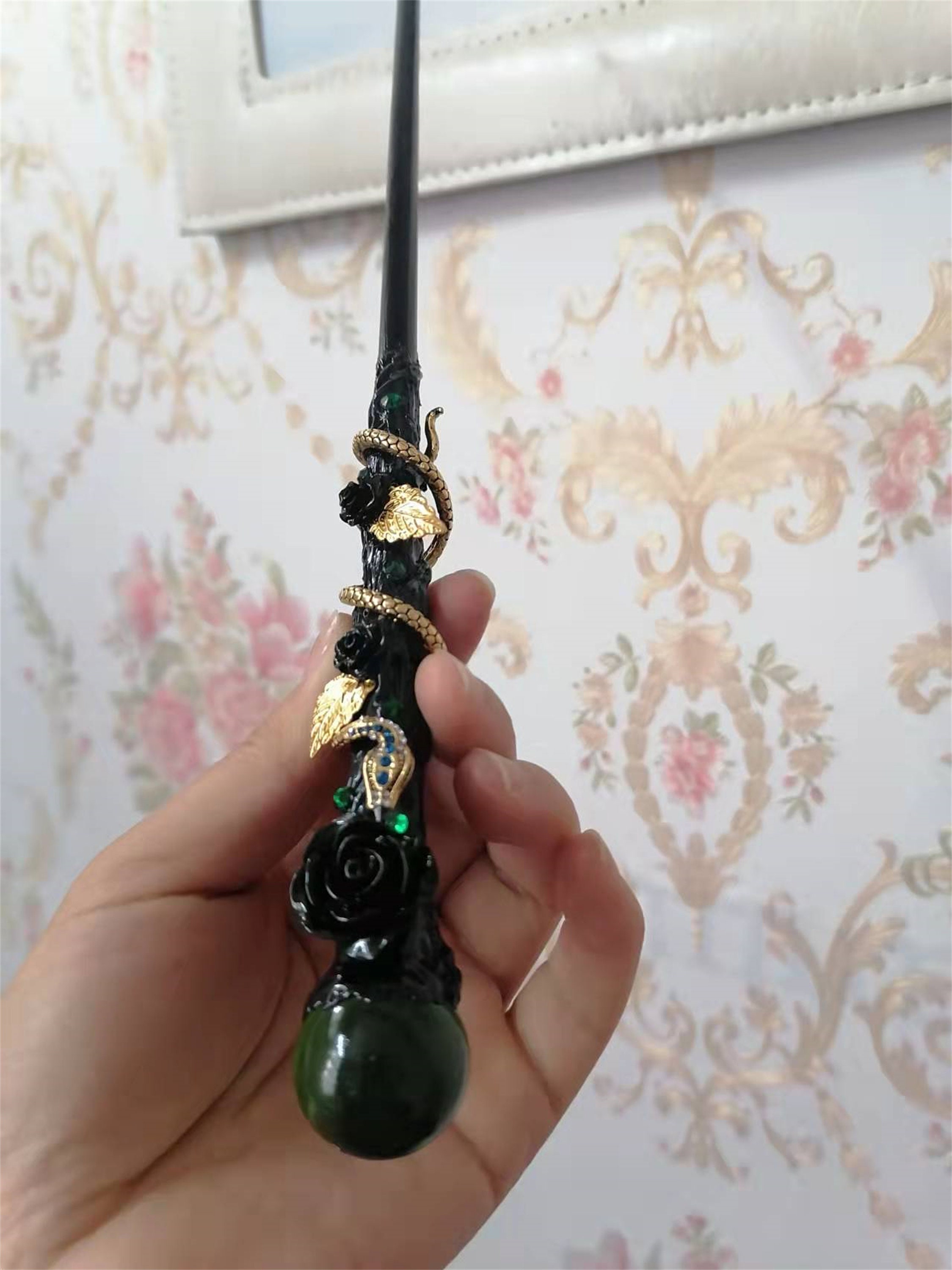 Green Crystal Halloween Wand, Creative Forest Wand, Magic Wizard Wand ...