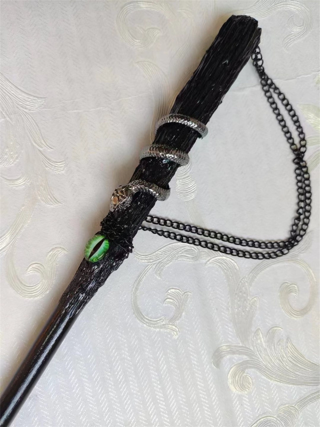 New Devil Eye Halloween Magic Wand, Metal Snake Halloween Wand, Cosplay ...
