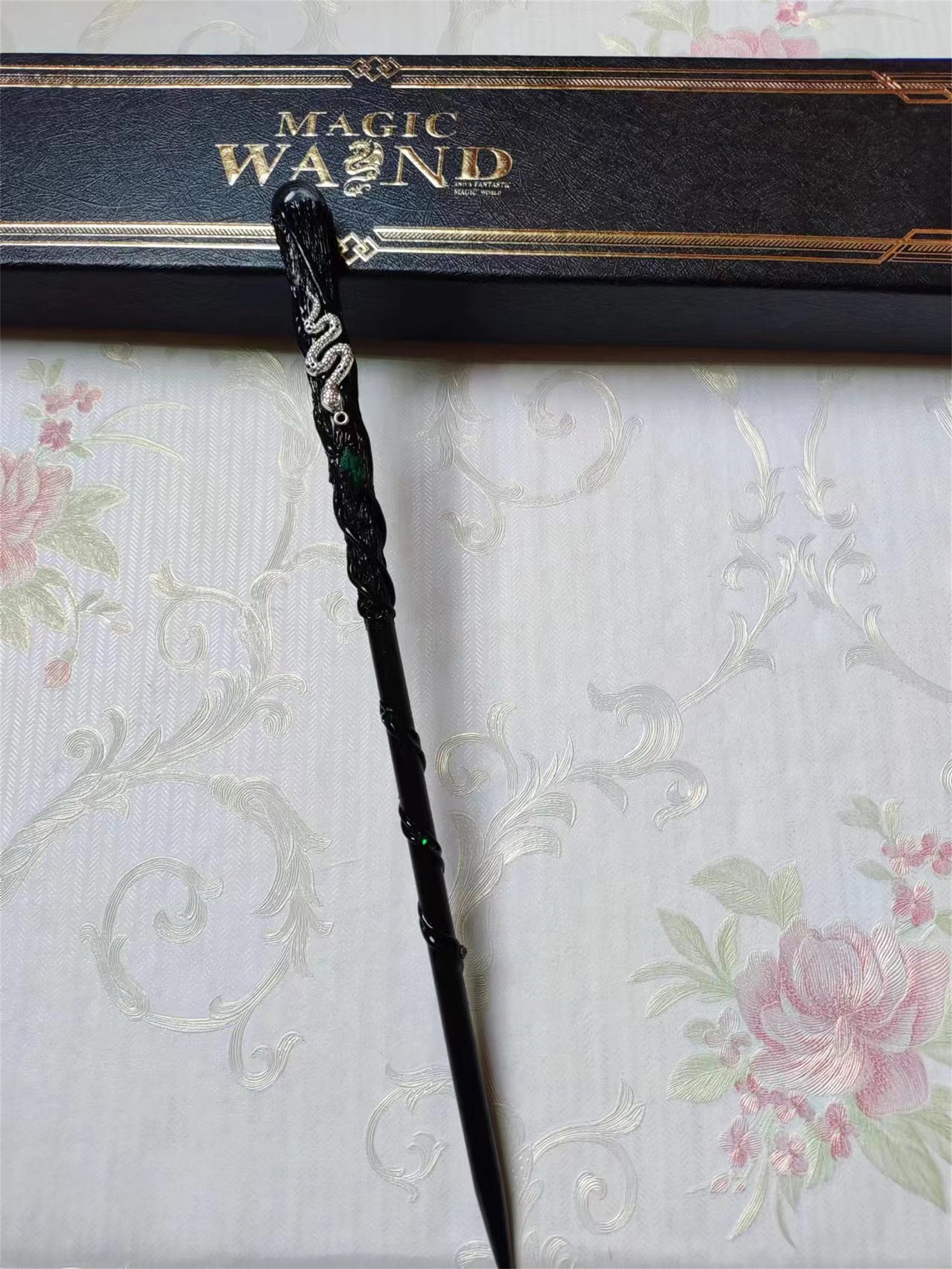 Snake Halloween Wizard Wand, Transparent Crystal Wood Magic Wand, Magic ...