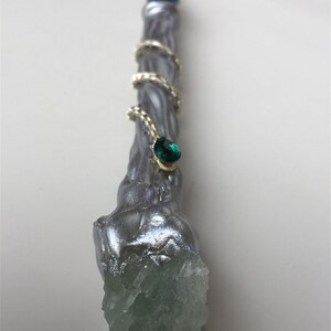 Magic Witch Wand, Crystal Wand, Handmade Wizard Wand, Silver Halloween ...
