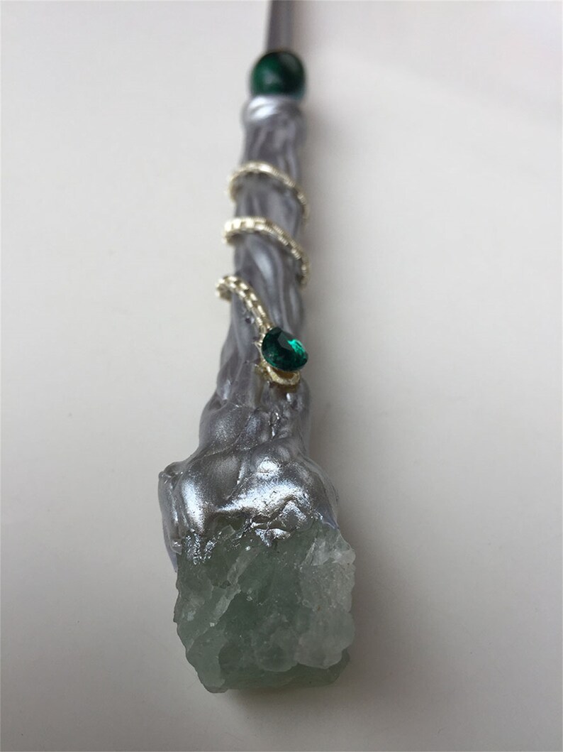 Magic Witch Wand Crystal Wand Handmade Wizard Wand Silver - Etsy