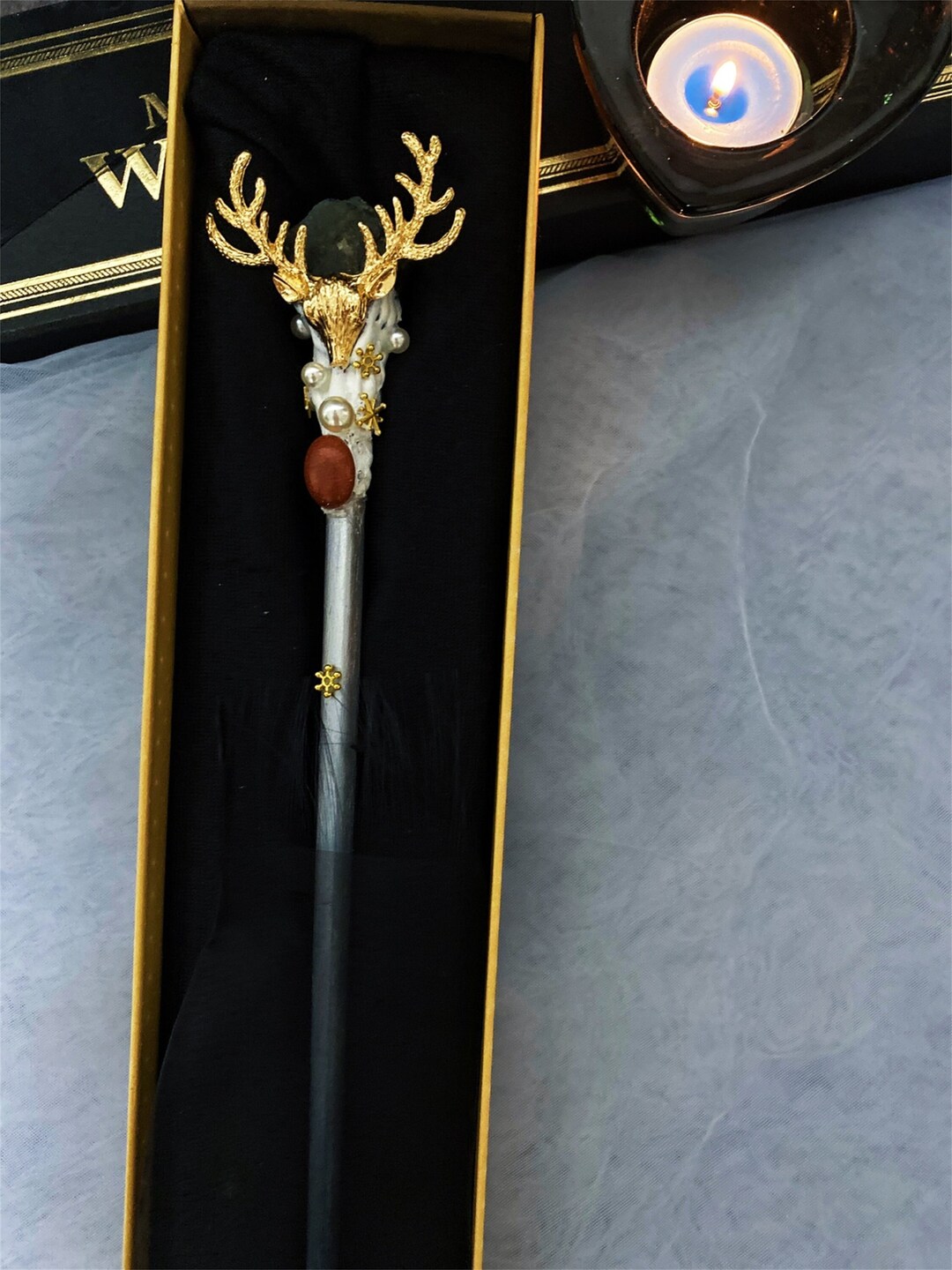 Elk Forest Wand, Nature Wood Wand, Fantasy Wand, Halloween Cosplay Wand ...