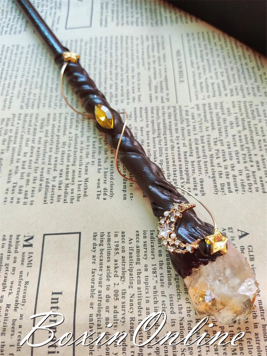 Magic Moon Wand, Halloween Magic Wand, Nature Wood Wand, Handmade ...