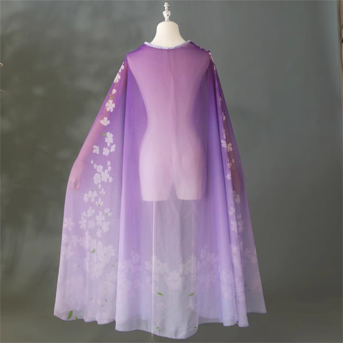 Romantic Purple Flowers Cloak Vintage Floral Women Cape - Etsy