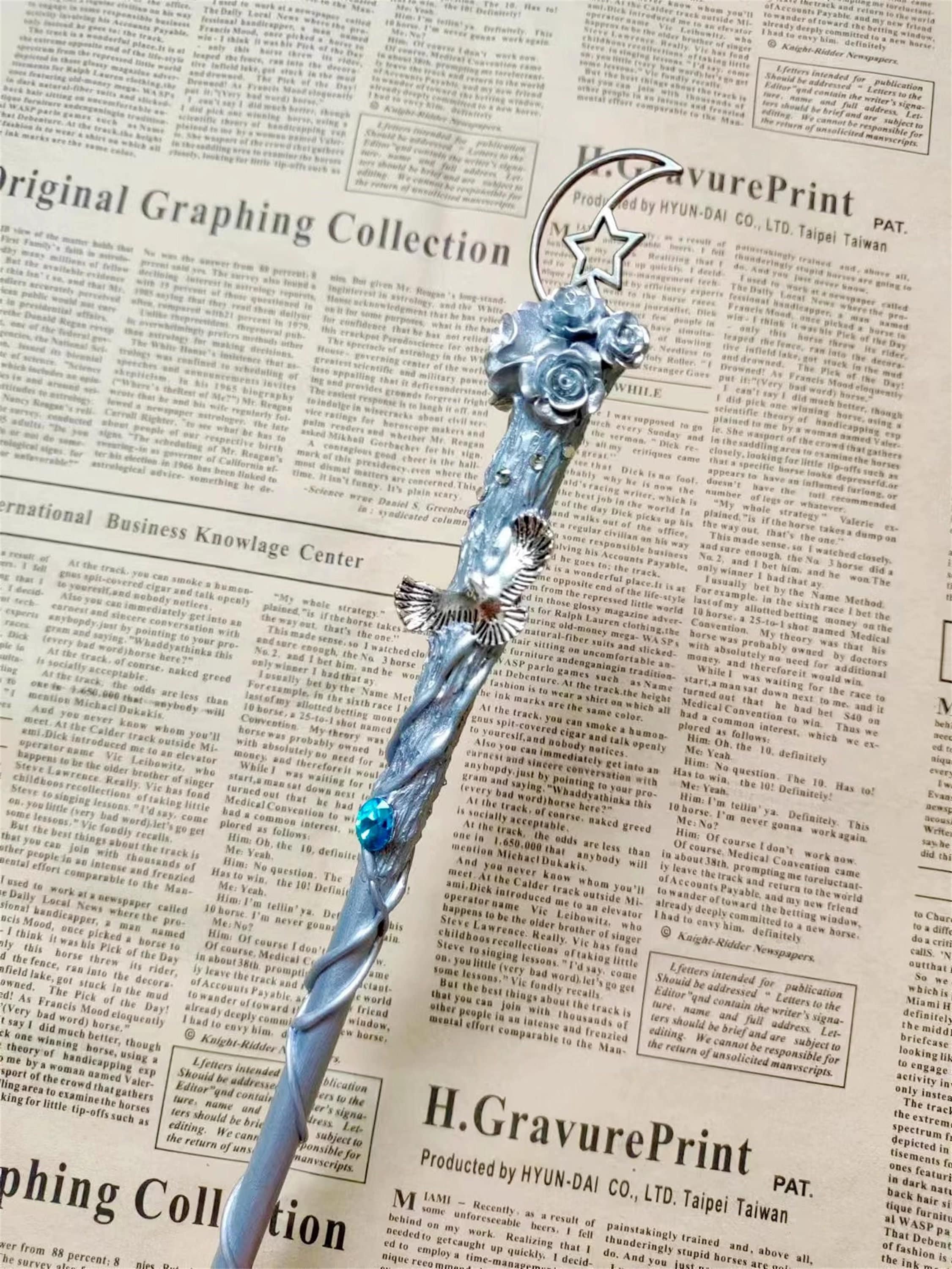 2023 Flower Eagle Cosplay Wand, Creative Nature Wood Magic Wand ...