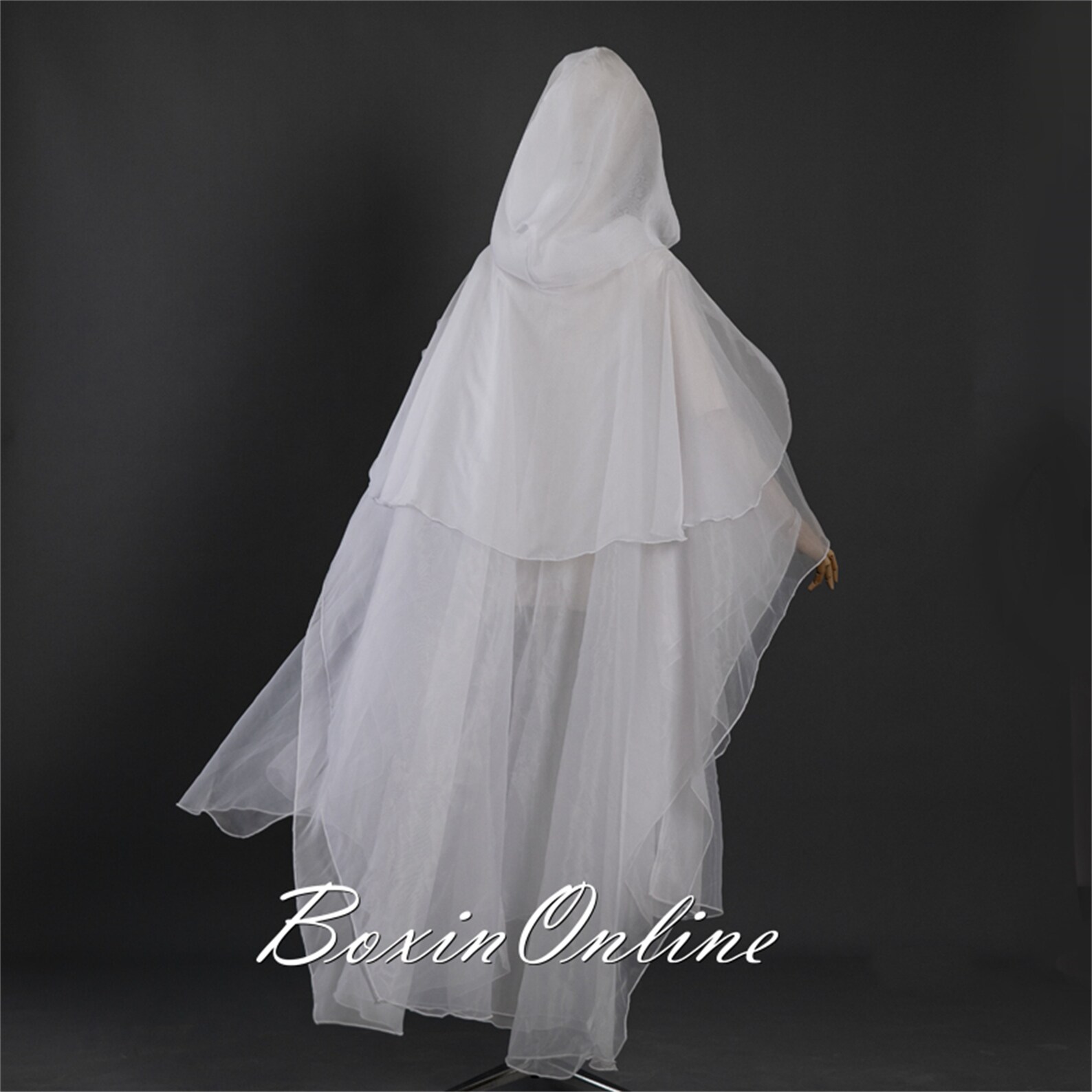 2023 White Adult Hooded Cape Thin Halloween Cloak Long - Etsy