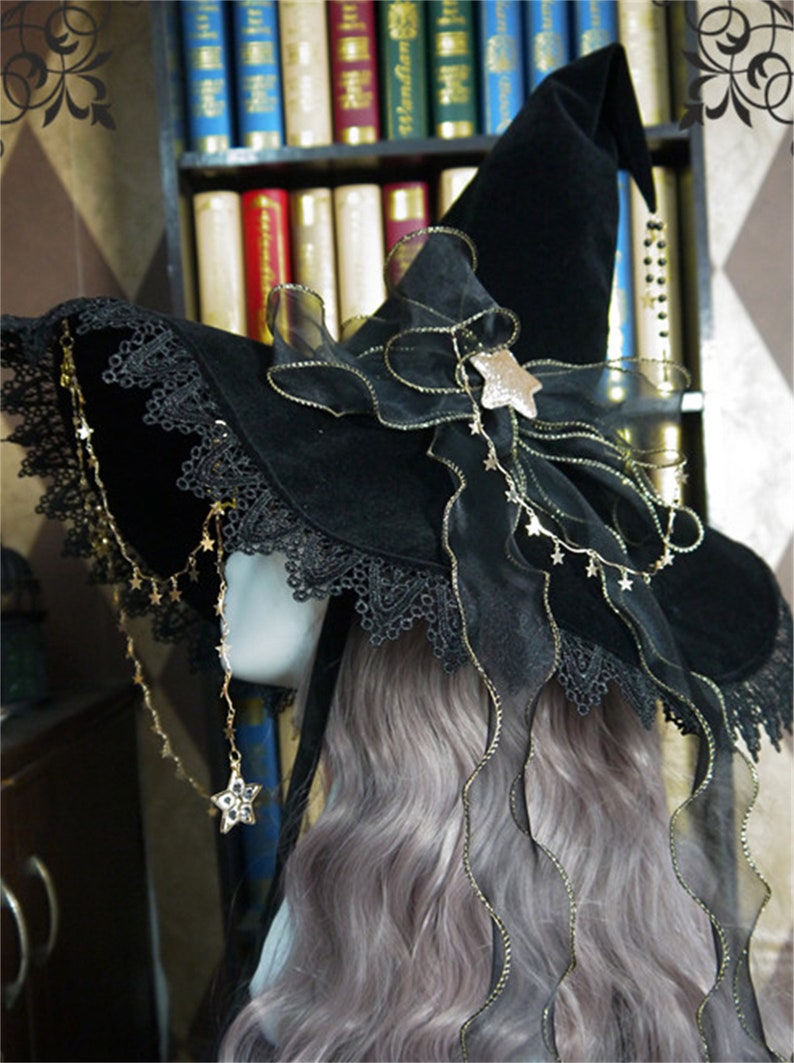 Beautiful Halloween Hat Witch Magic Hat Birthday Present for - Etsy