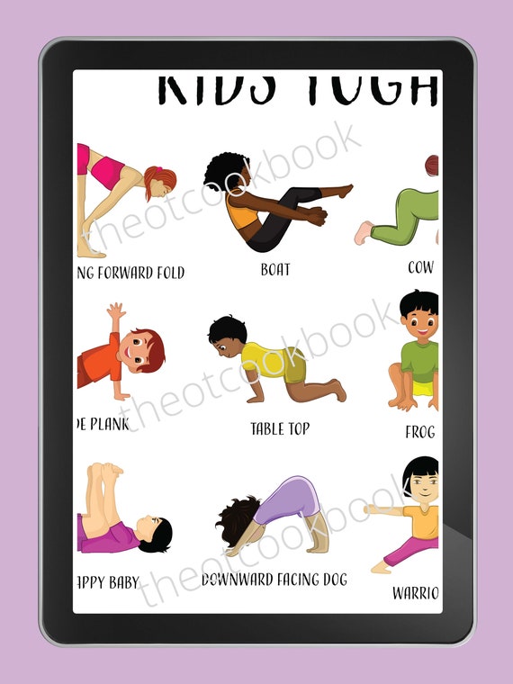Yoga Poses For Kids Poster Yoga Pose Cards For Kids | Yoga Poses Flow