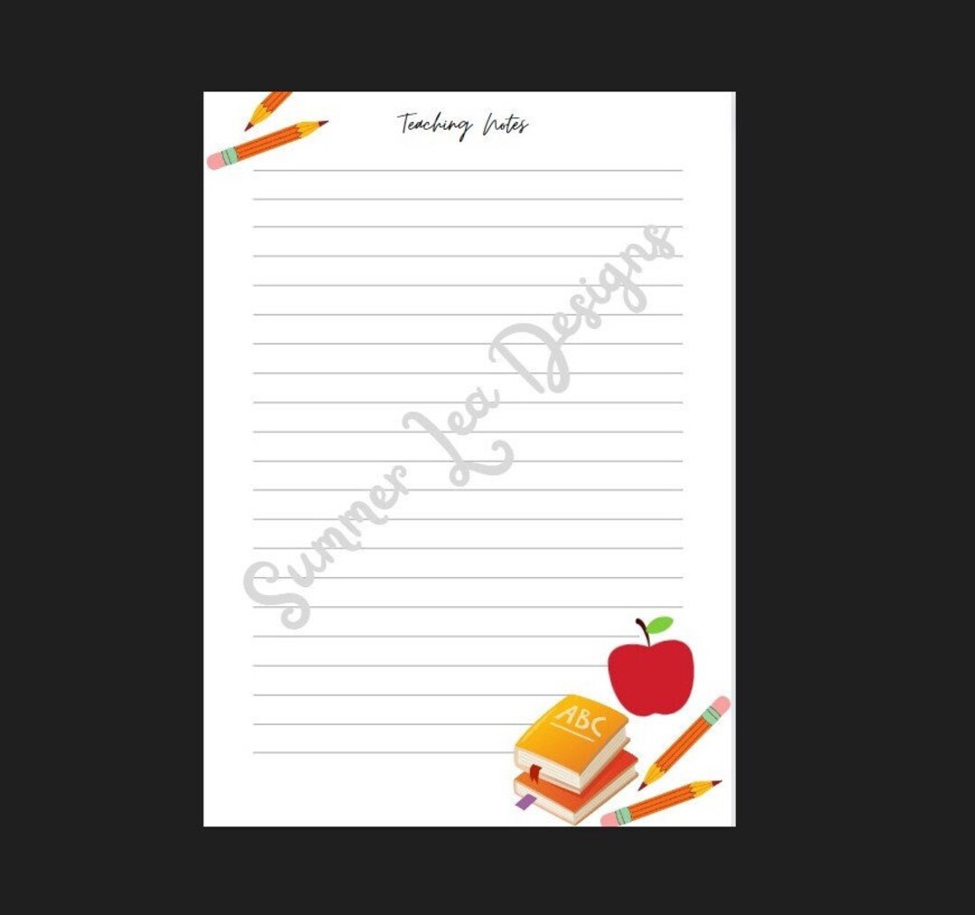 Personalized Printable Teacher Stationery - Etsy