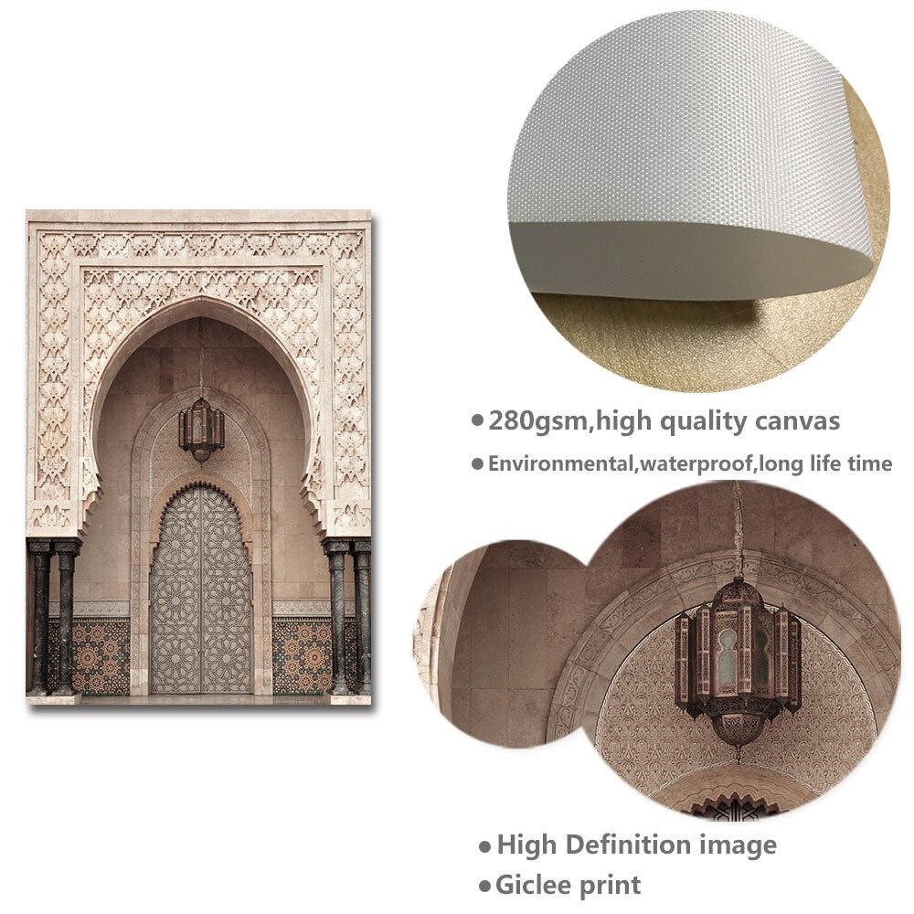 Beige Islamic Art Wall Art Zen Islamic Wall Decor | Etsy