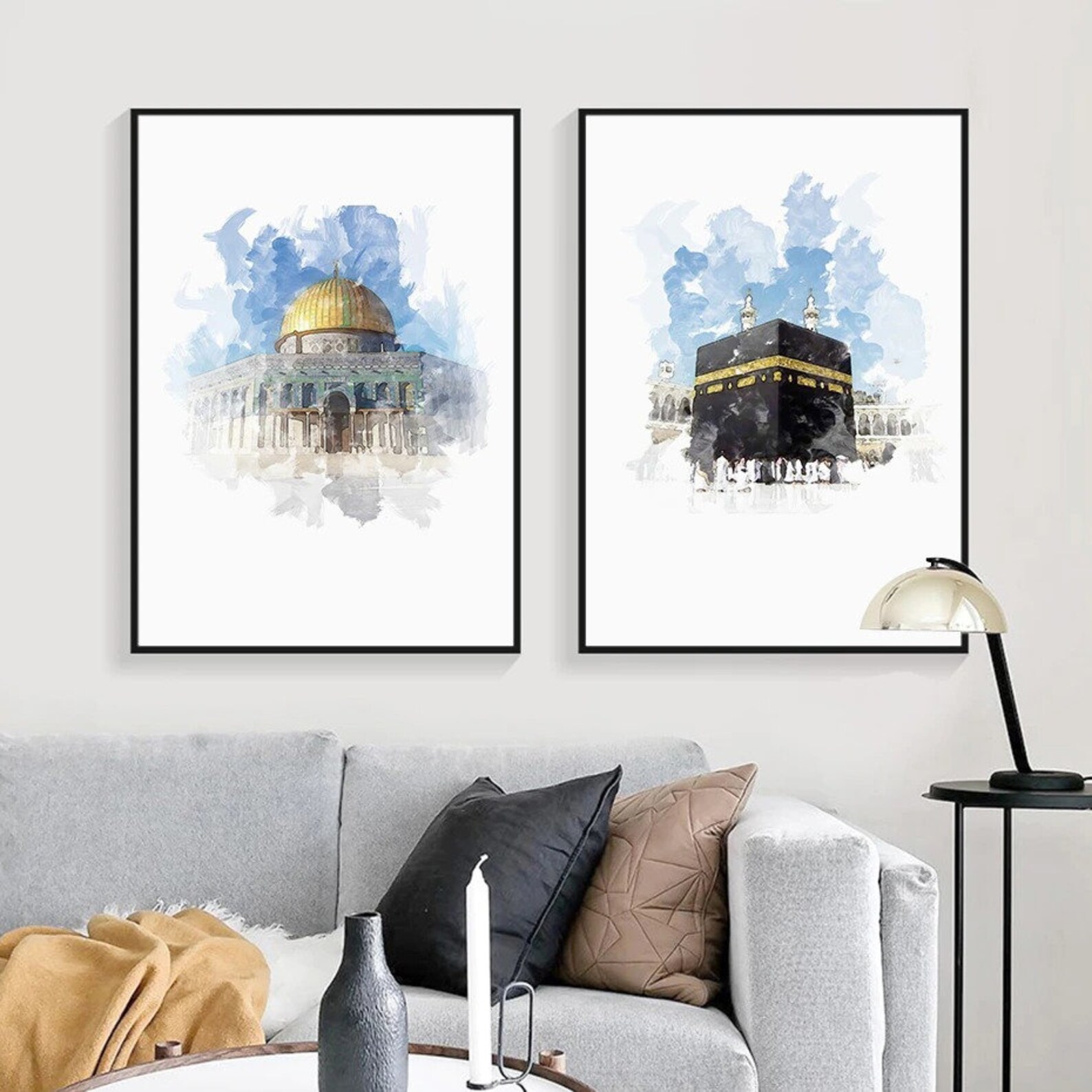 Mosque Islamic Wall Art With Arabic Calligraphy Zen Islamic Wall Decor ...
