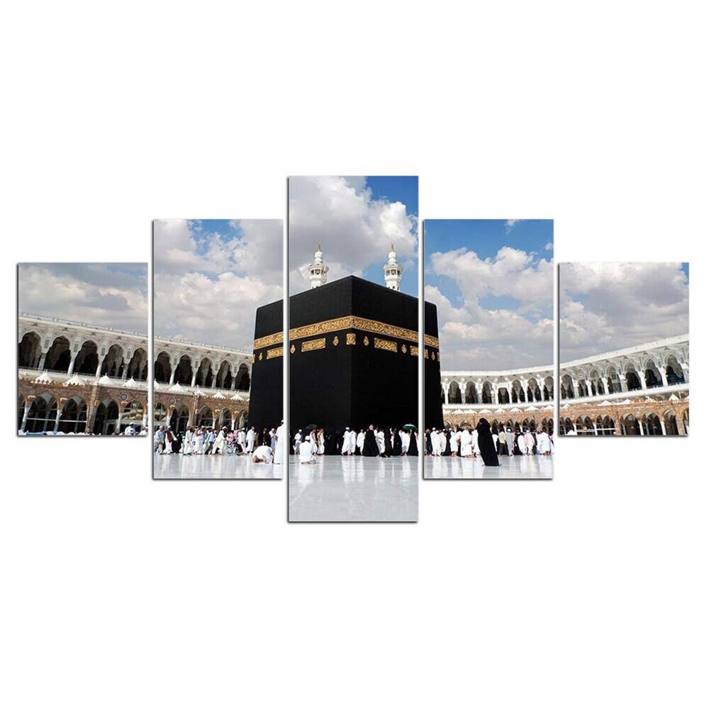 Mecca Canvas Wall Art 5 Canvas Panels of Mecca High Quality Islamic ...