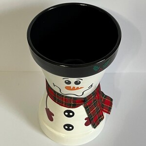Snowman Candy Container, Terra-cotta Pot Snowman, Christmas Decor - Etsy