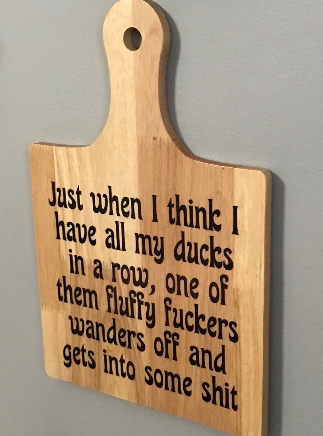 Decorative Cutting Board Sign, Ducks in a Row - Etsy