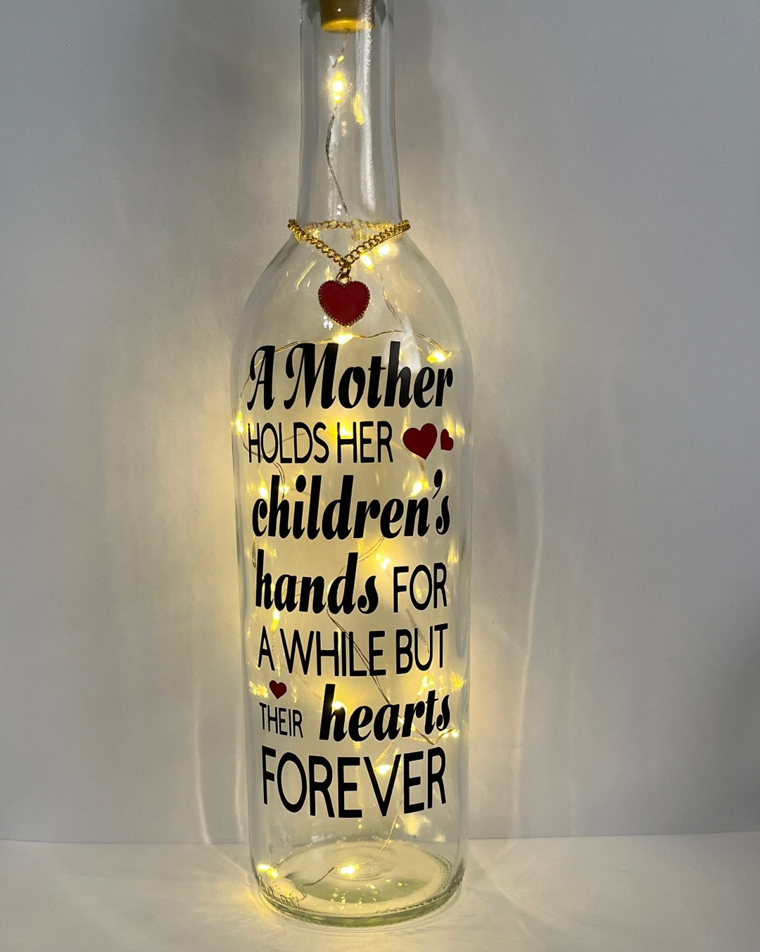 Lighted Wine Bottle: Keepsake Gift for Mom - Etsy