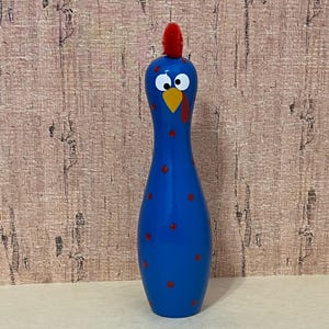 Mini Wooden Bowling Pin Turkey: Whimsical Decor, Bowling Gift - Etsy