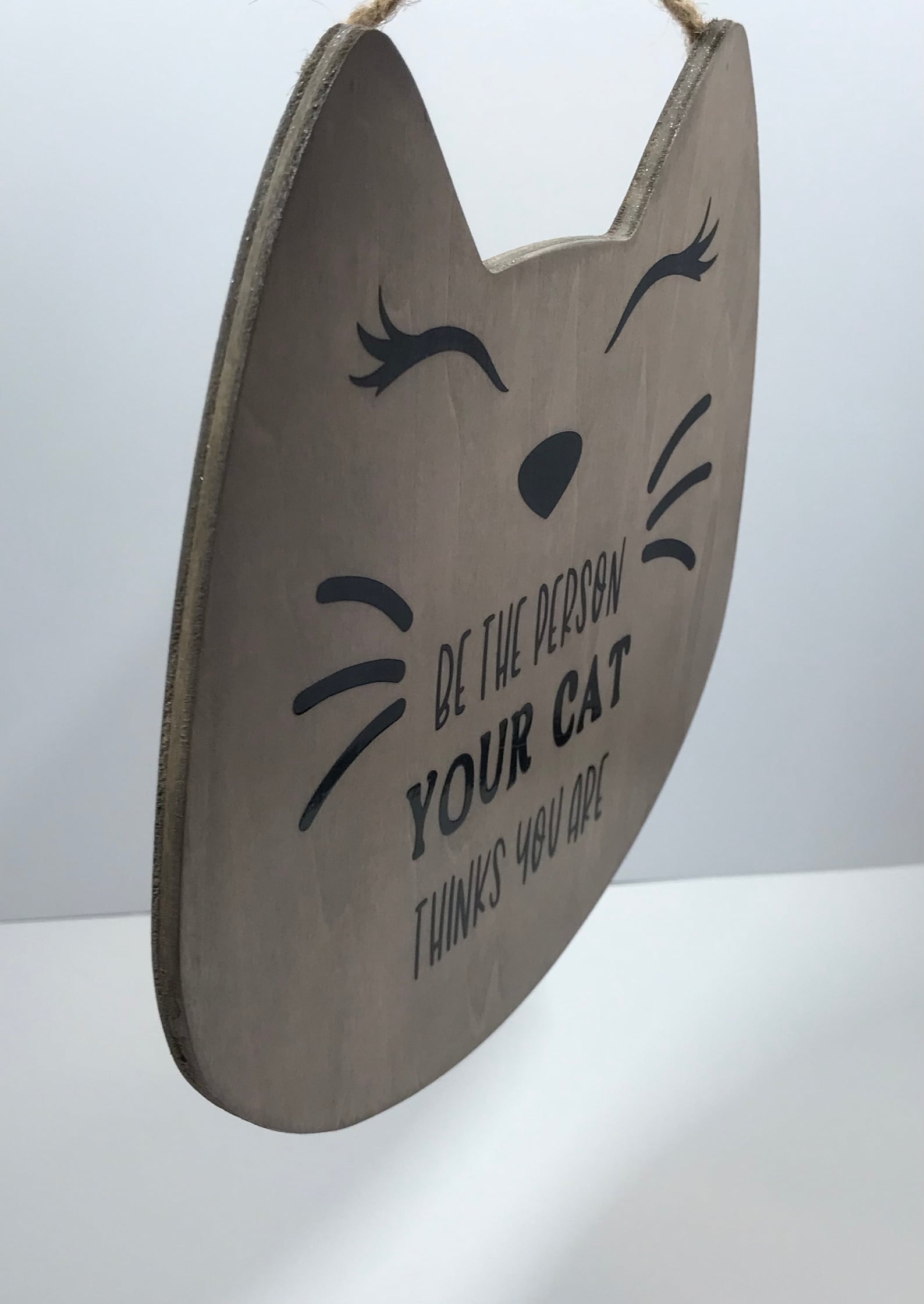 Cat Shaped Wooden Sign - Etsy