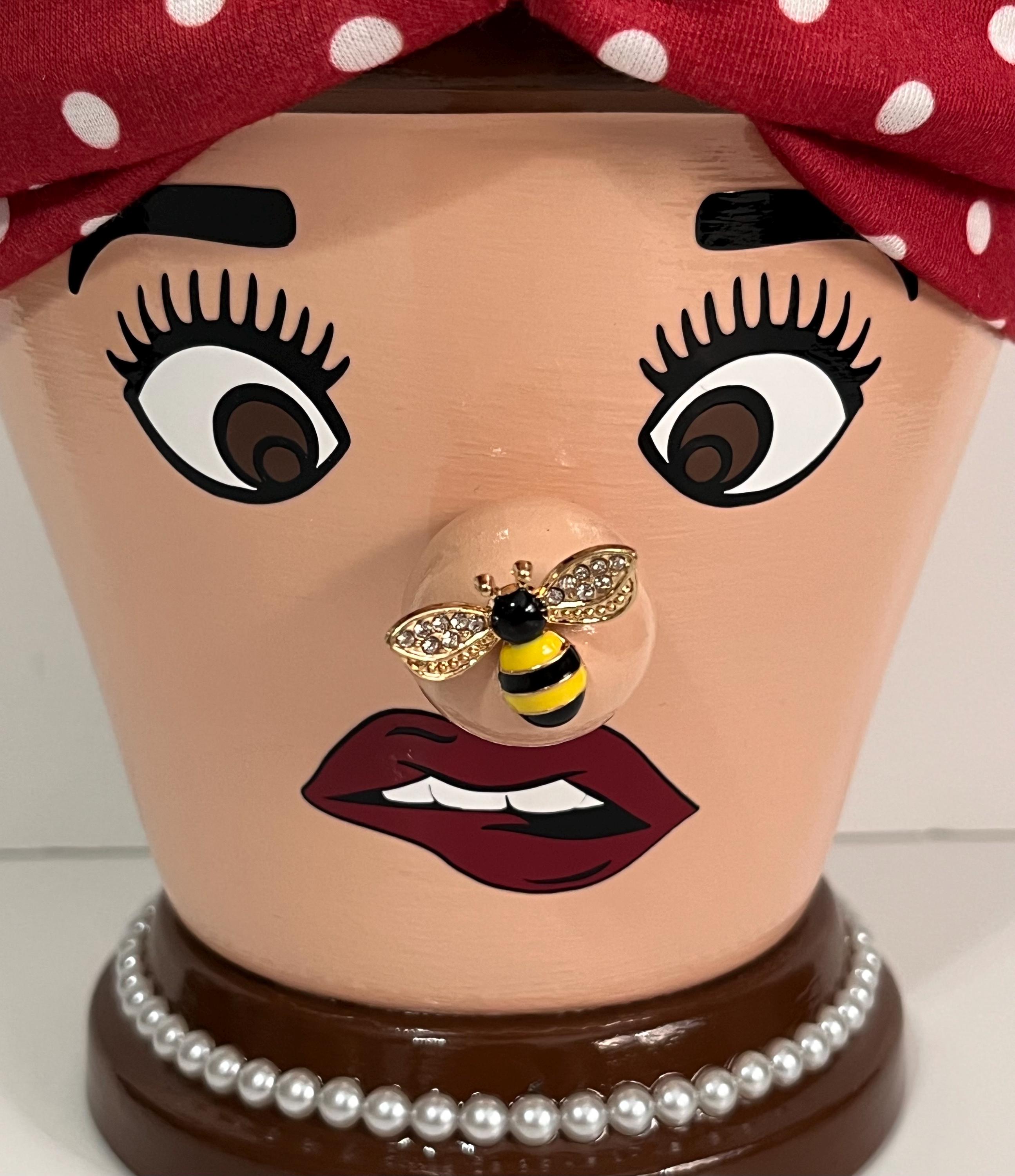 Flowerpot Lady, Terracotta Pot Woman, Painted Clay Pot - Etsy